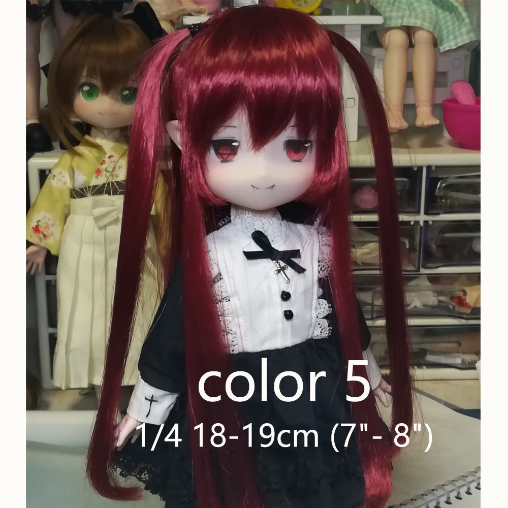 25 Colors 1/3 1/4 1/6 Bjd Hair High Temperature Long Straight - Etsy