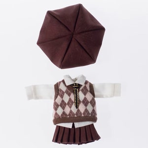 Nendoroid Ob11 Doll Clothes Rhombus British Style Vest Suit College ...