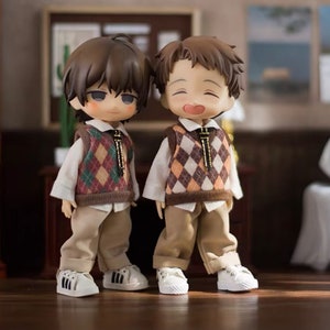 Nendoroid Ob11 Doll Clothes Rhombus British Style Vest Suit College ...