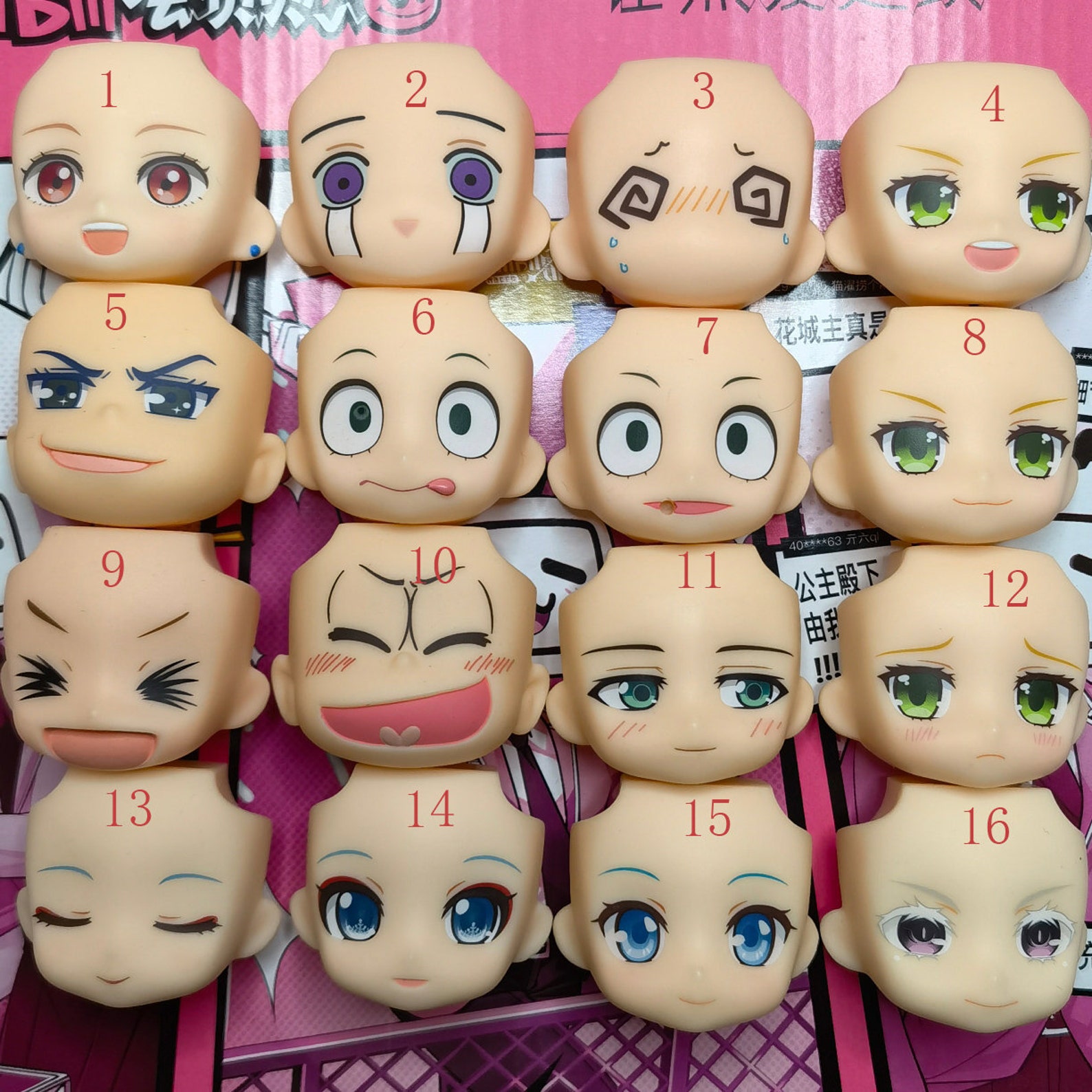 Nendoroid Face Replacement Face Exaggerated Expression Star - Etsy