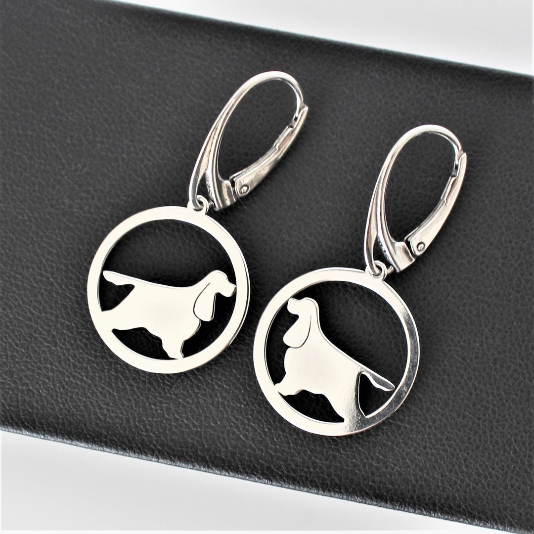 English Cocker Spaniel Earrings. Sterling Silver Ag. Jewelry With ...