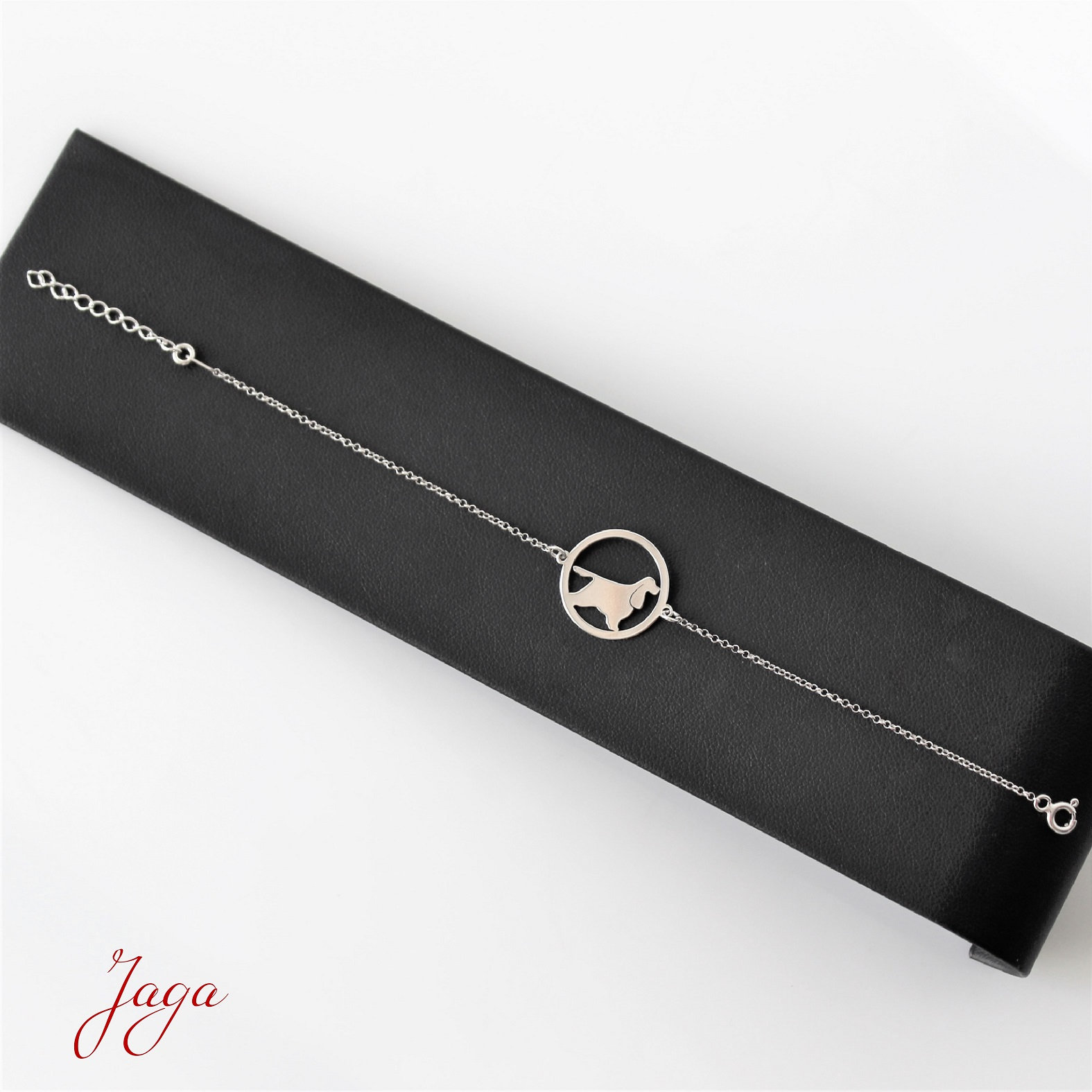 English Cocker Spaniel Bracelet. Sterling Silver Ag. Bracelet | Etsy