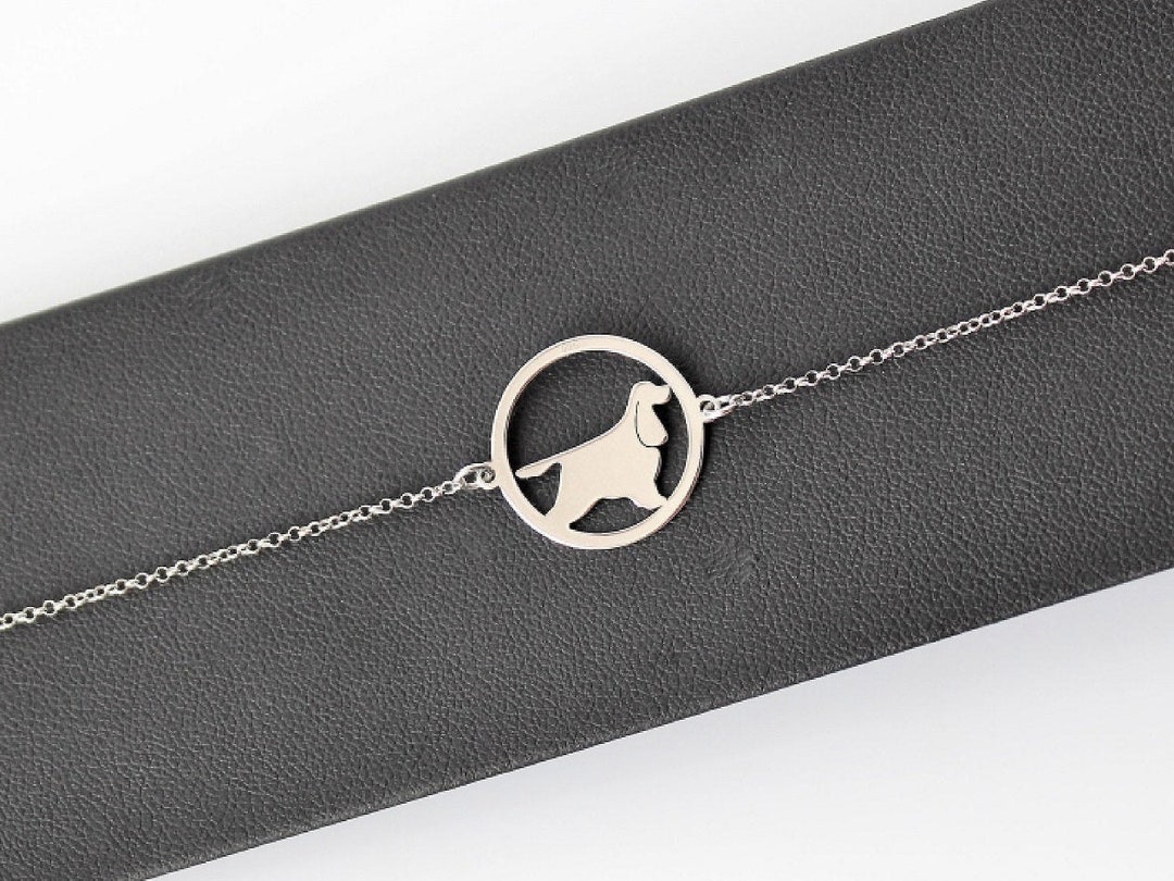 English Cocker Spaniel Bracelet. Sterling Silver Ag. Bracelet With ...