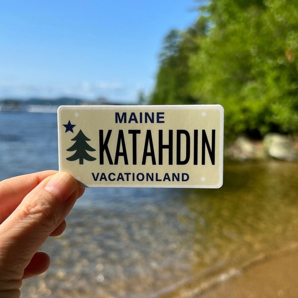 Maine License Plate Sticker - Etsy