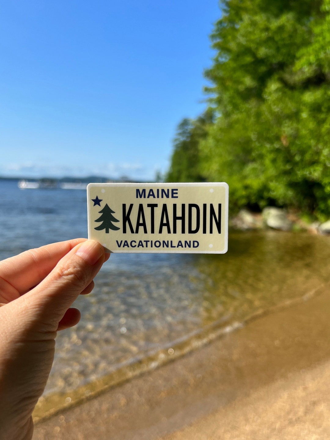 Katahdin Sticker - Maine 1901 Flag License Plate Stickers - Maine ...