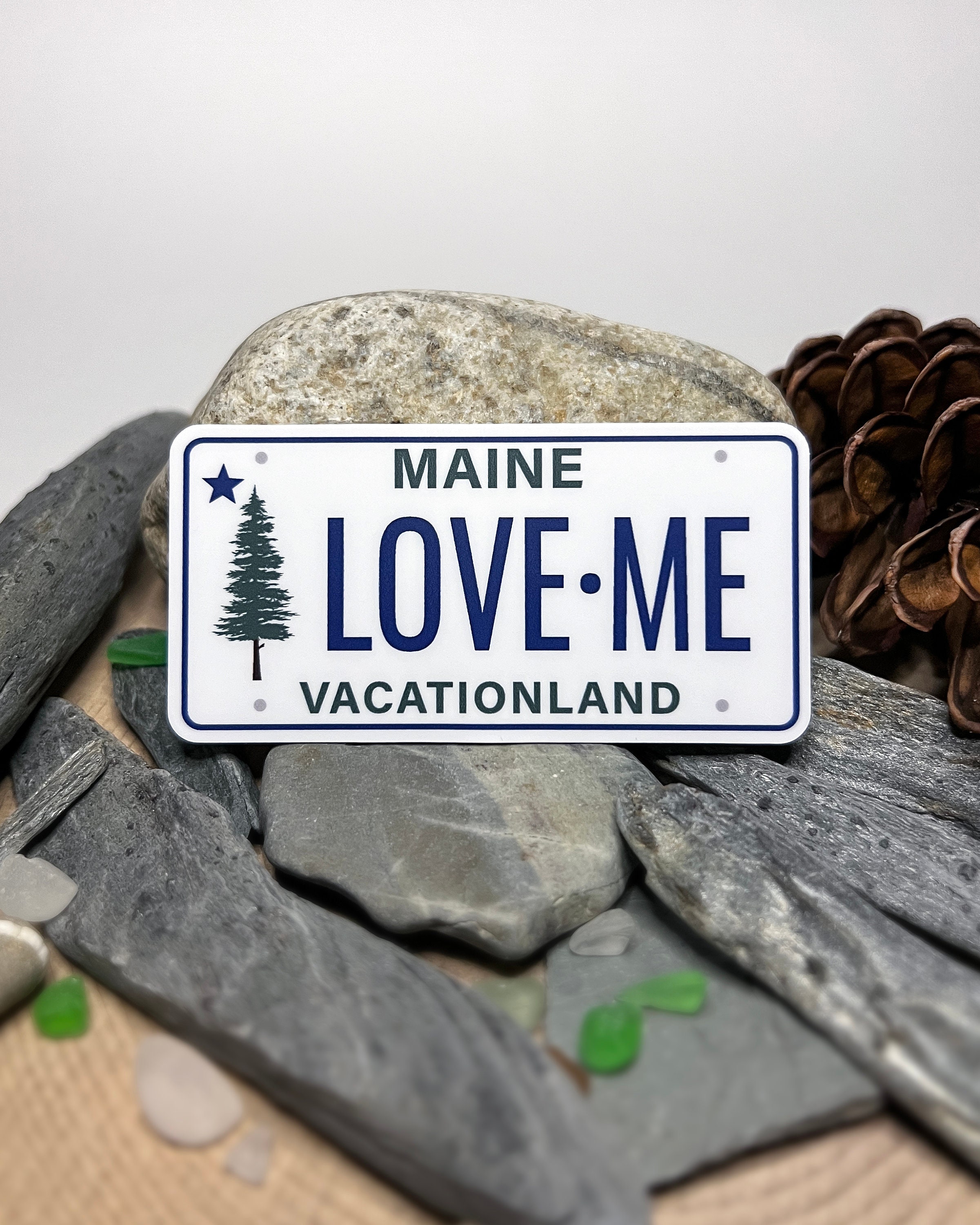 New LOVE ME 2 Style Options Maine 1901 Flag License Plate Stickers ...