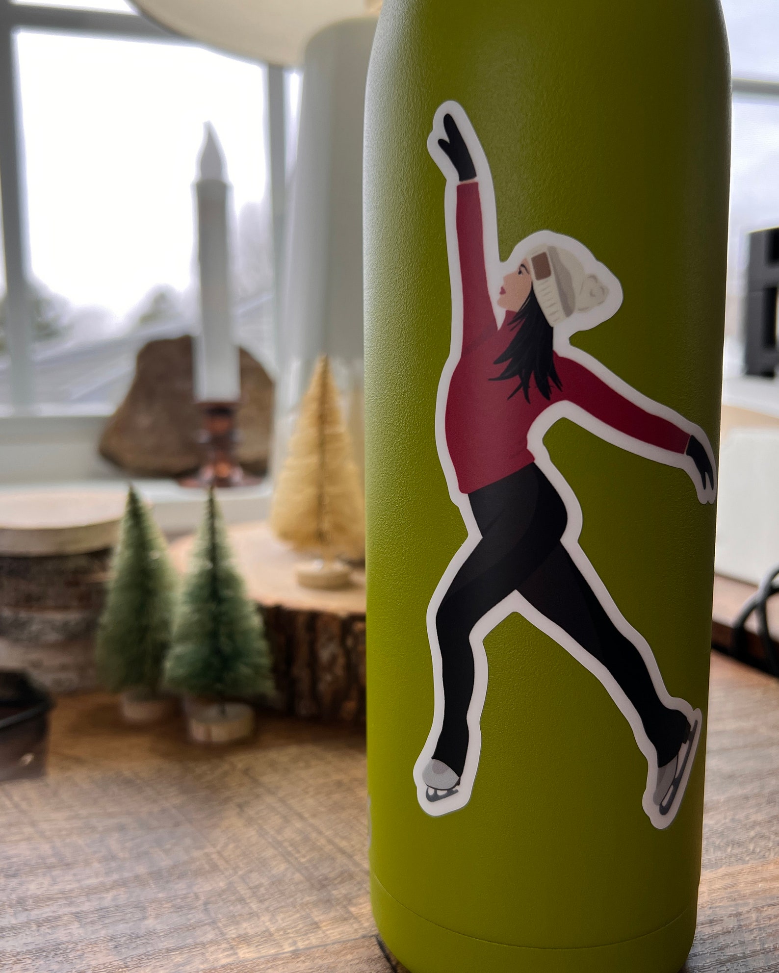Outdoor Figure Skater Sticker Ice Skating Sticker Winter - Etsy