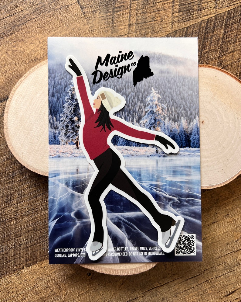 Outdoor Figure Skater Sticker Ice Skating Sticker Winter - Etsy