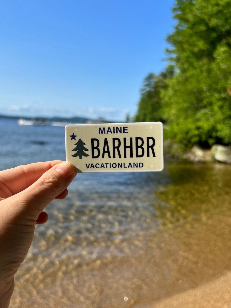 Bar Harbor Sticker - Maine 1901 Flag License Plate Stickers - Maine ...