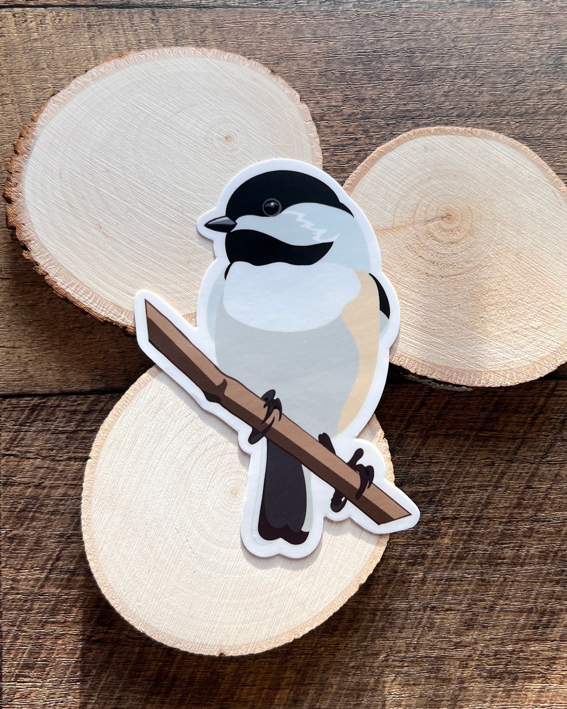 Maine Chickadee Vinyl Sticker - Etsy