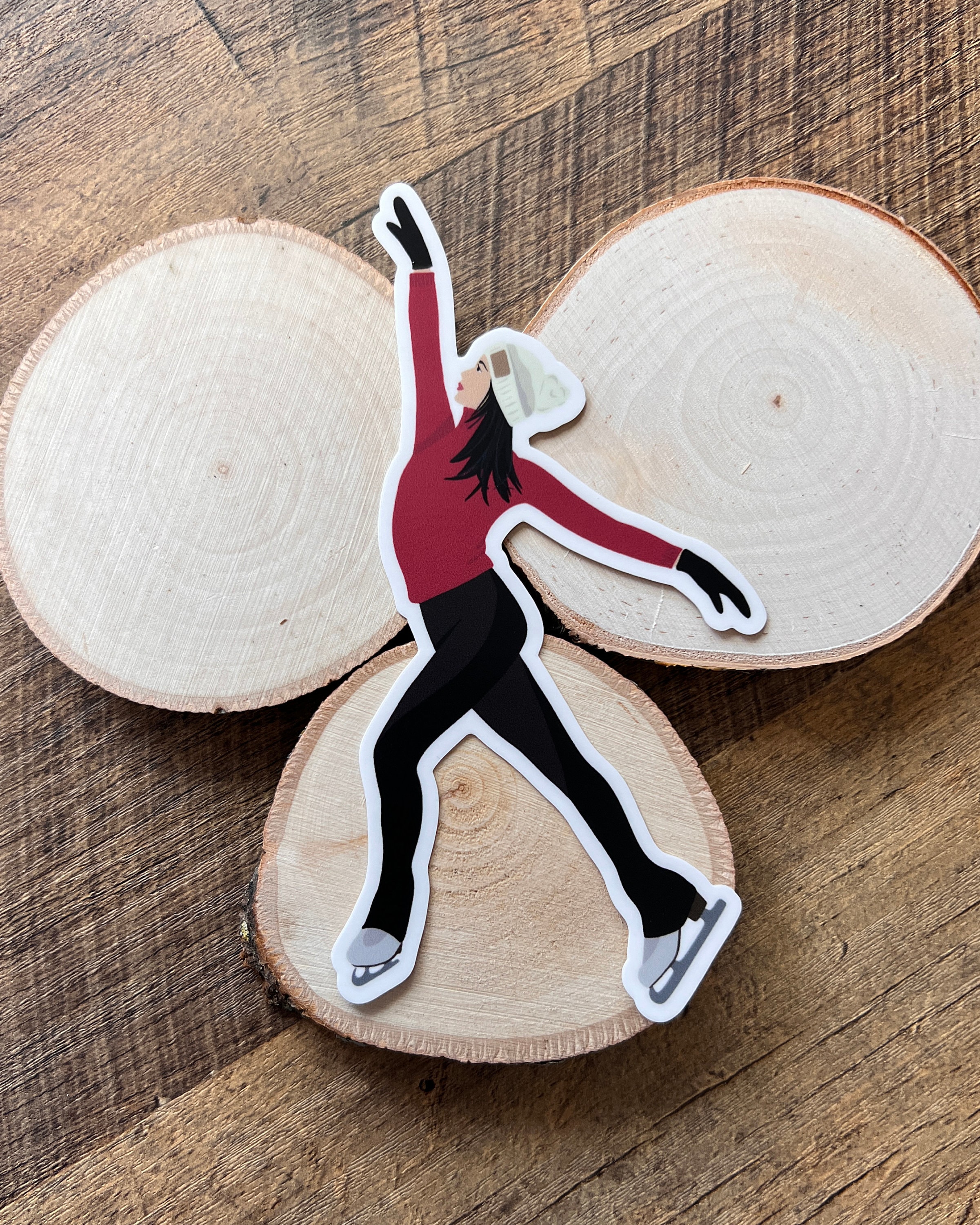 Outdoor Figure Skater Sticker Ice Skating Sticker Winter - Etsy