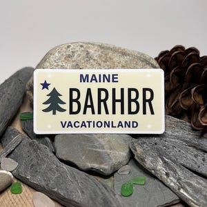 Bar Harbor Sticker - Maine 1901 Flag License Plate Stickers - Maine ...