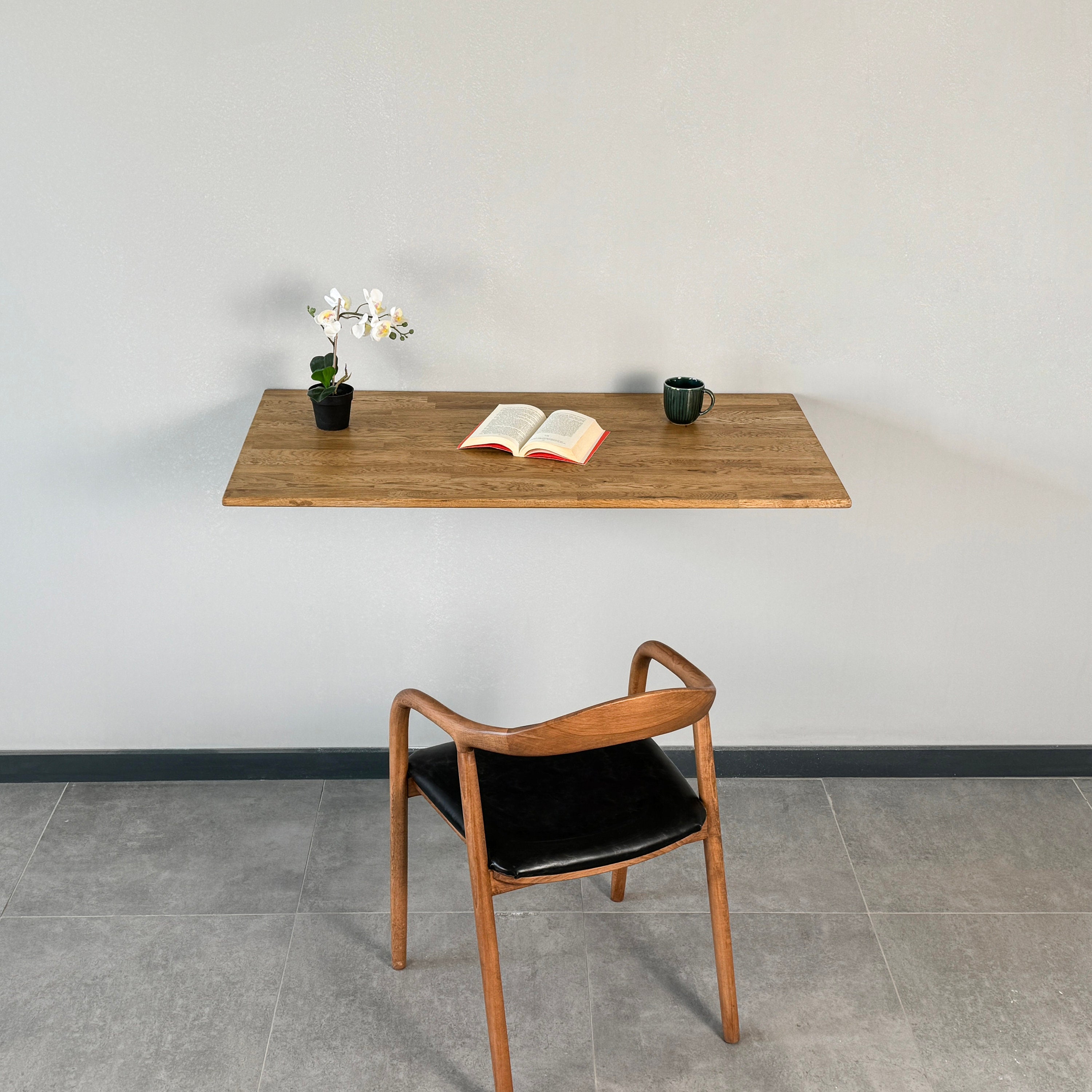 Wall Mounted Floating Desk Wooden Folding Table Murphy Desk Work From ...