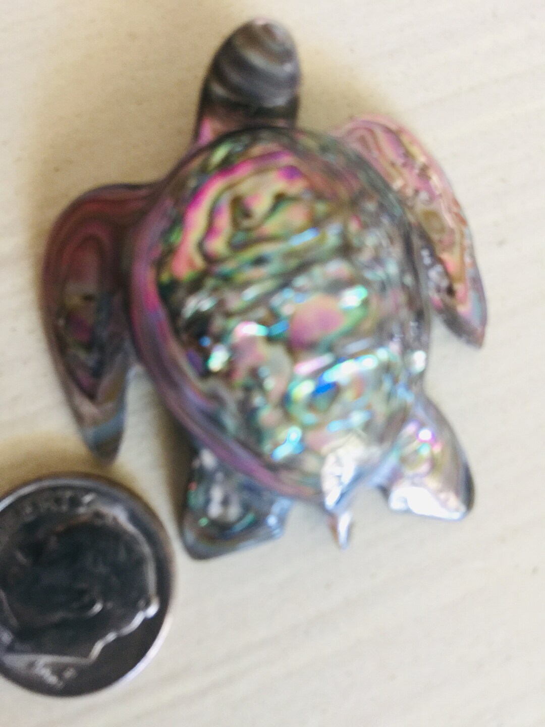 Hand Carved Abalone Sea Turtle With Gold Filled Bale - Etsy