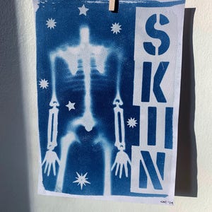 Original Cyanotype / "stylish When You Got Nothin' On", 6"x9" Cyanotype ...