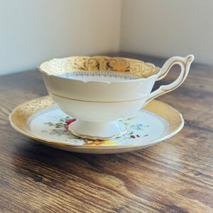 Vintage Teacup & Saucer EB Foley English Bone China - Etsy