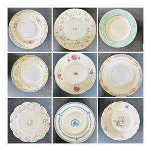 Vintage Mismatched Plates - Mix and Match China Dishes - Cottage Chic ...