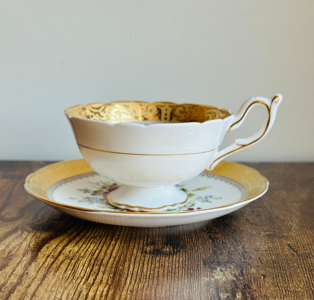 Vintage Teacup & Saucer EB Foley English Bone China - Etsy