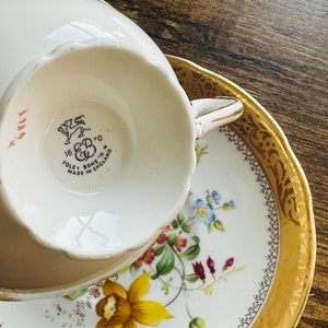 Vintage Teacup & Saucer EB Foley English Bone China - Etsy