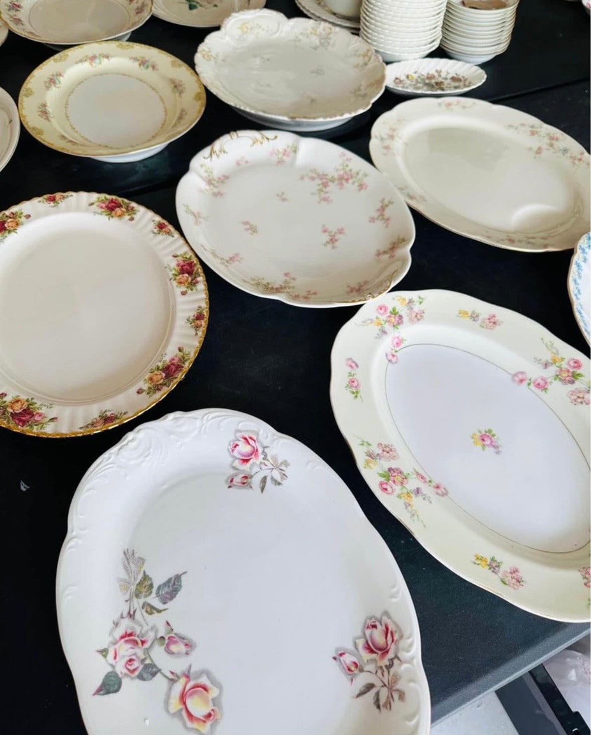 Vintage China Platters - Mismatched Porcelain Trays - Assorted Mix and ...