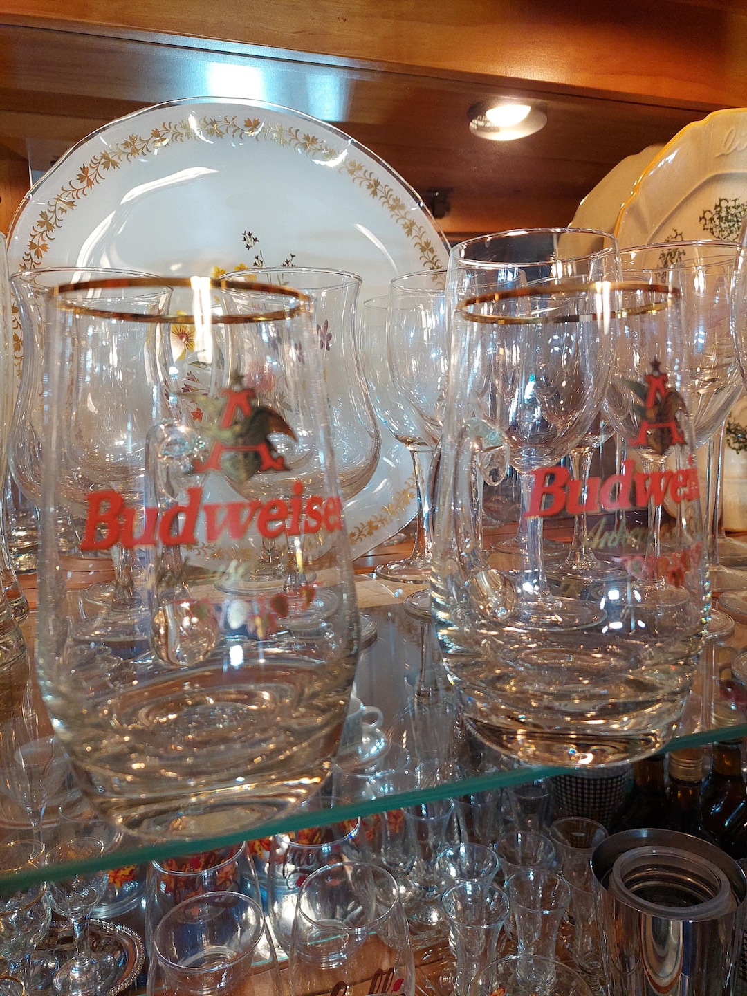 Budweiser Rastal Beer Mugs, Gold Trim, Vintage Set of 2 - Etsy