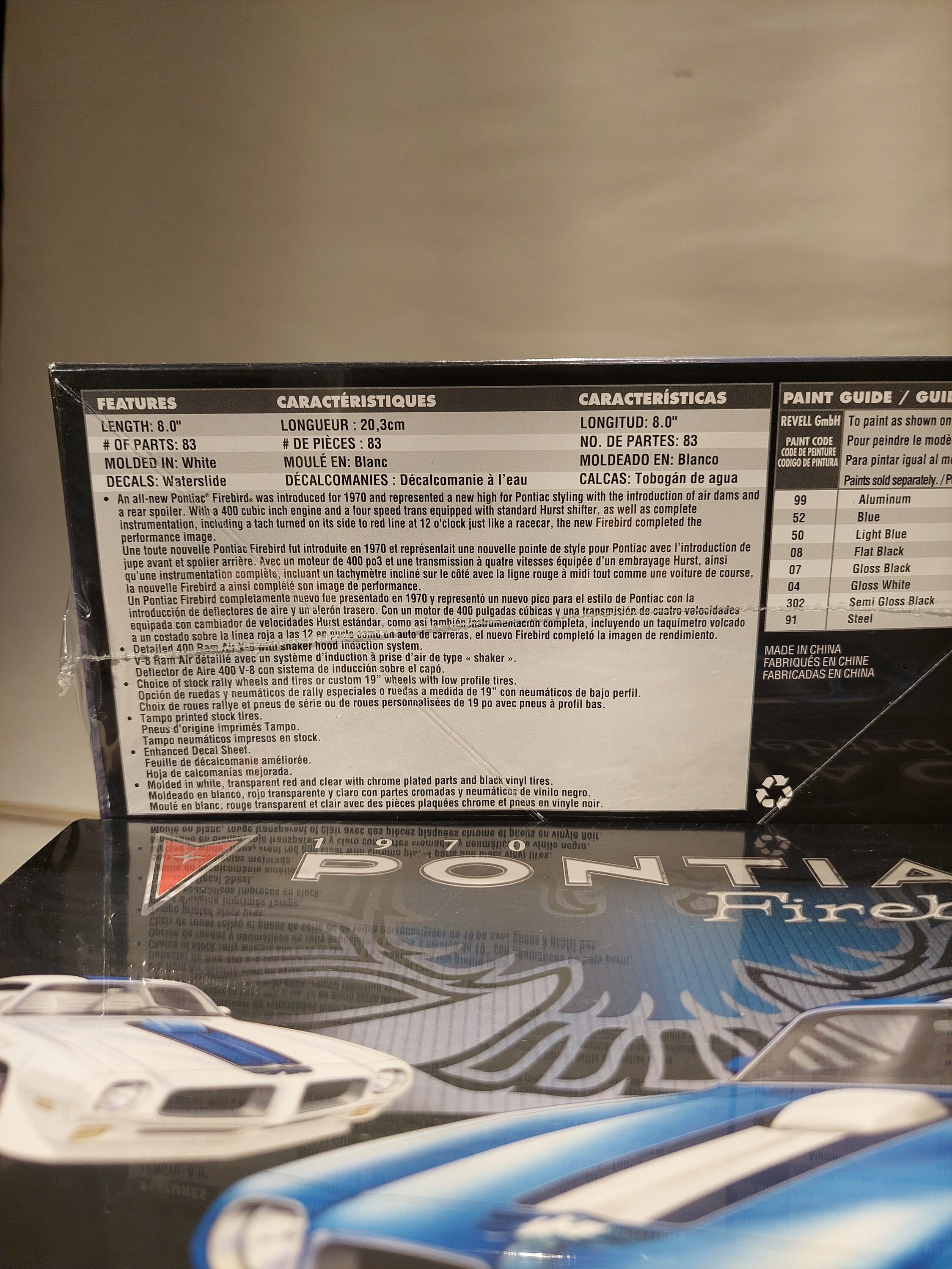 1970 Pontiac Firebird 1:24 Scale Plastic Model Kit by Revell - Etsy