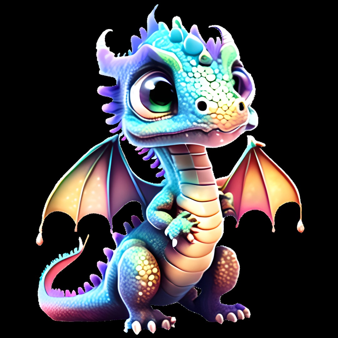 Cute Dragons Clipart 40 Bundle - Etsy