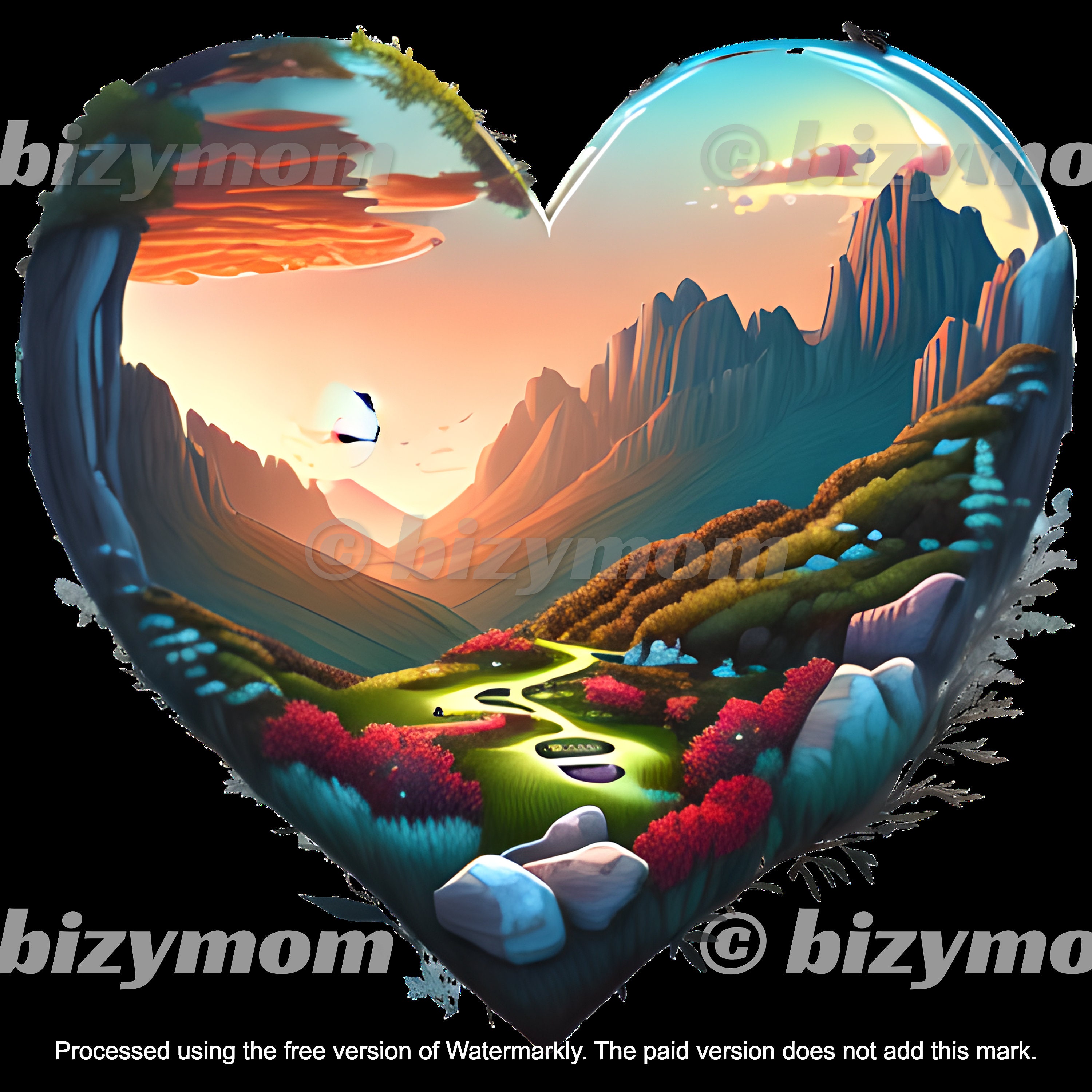 Heart Scenes PNG Bundle - Etsy