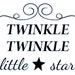 Twinkle Twinkle Kids Room Wall Decal - Free Shipping! - Etsy