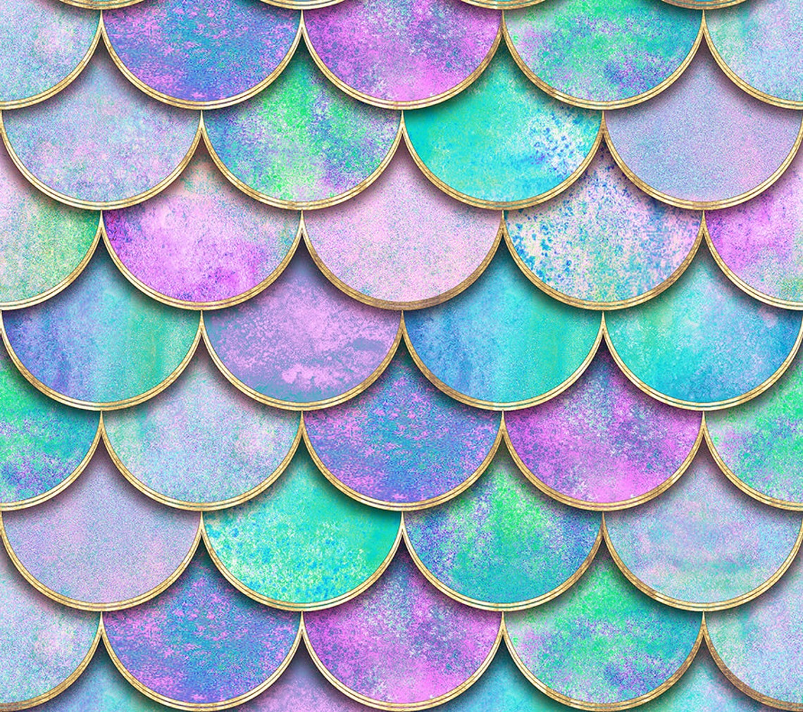 6 Gorgeous Mermaid Scales Patterns Tumbler Template Design for | Etsy