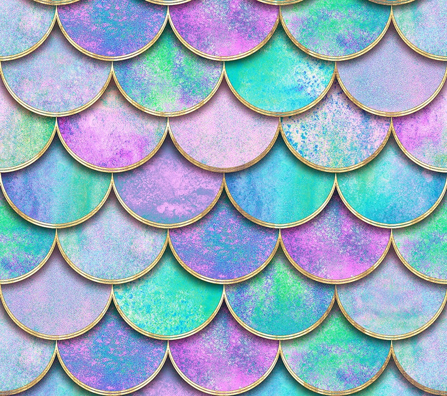 6 Gorgeous Mermaid Scales Patterns Tumbler Template Design for | Etsy