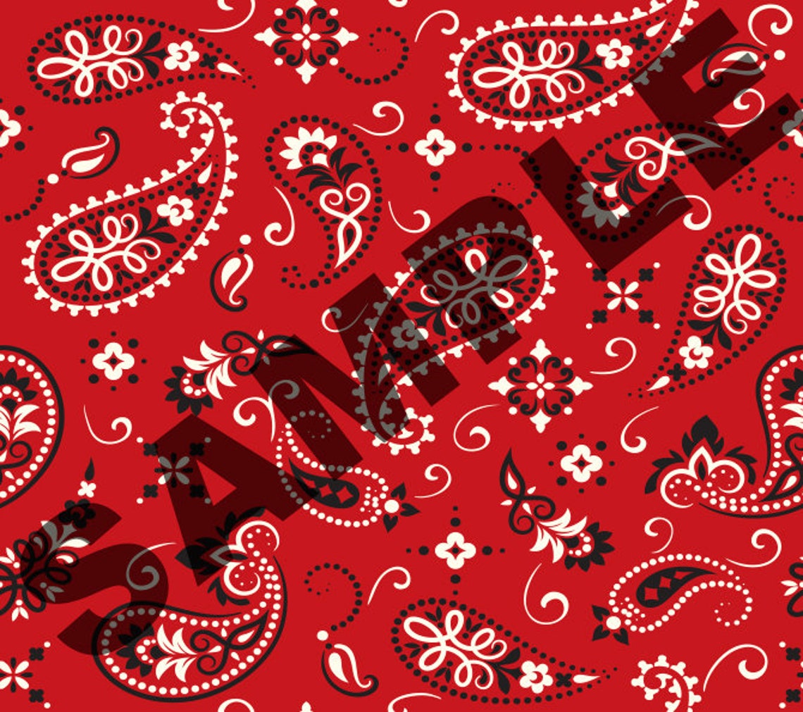 Red Bandana Pattern Sublimation Tumbler Template Design for 20 - Etsy