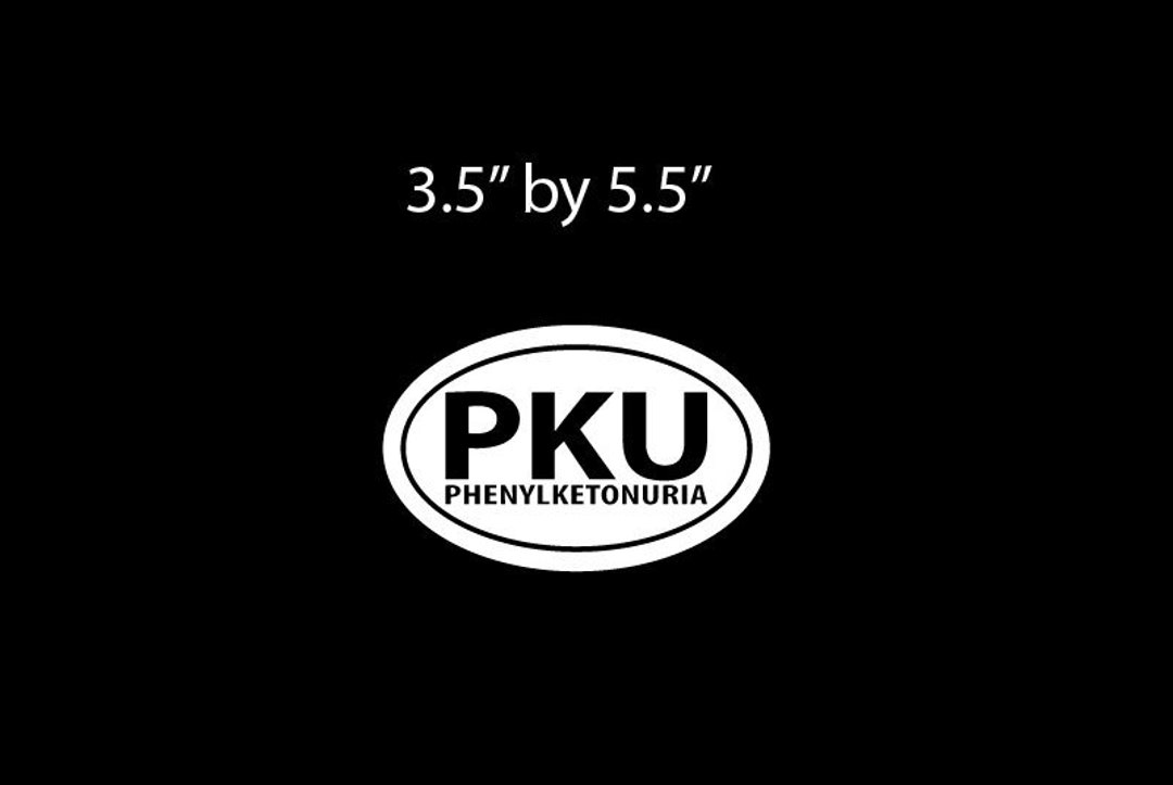 PKU Phenylketonuria White Oval Decal - Etsy