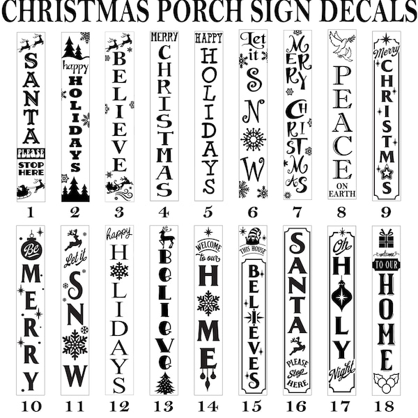 Holiday Decals - Etsy