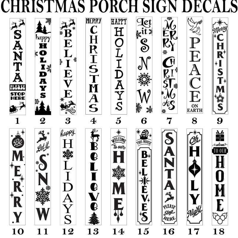 Vinyl Decals Christmas Porch Signs - Etsy