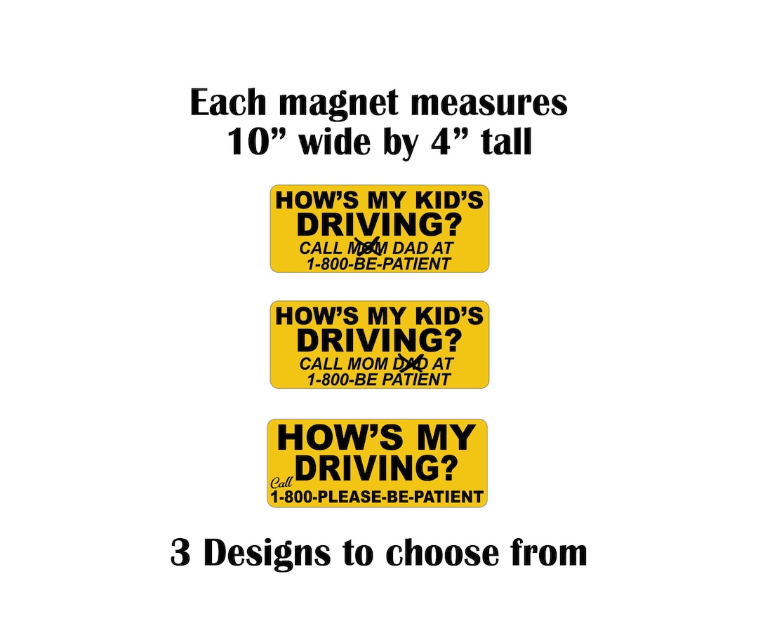 New Driver Magnets 3 Different Designs to Choose From - Customizations ...