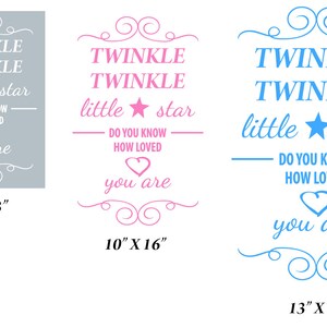 Twinkle Twinkle Kids Room Wall Decal - Free Shipping! - Etsy