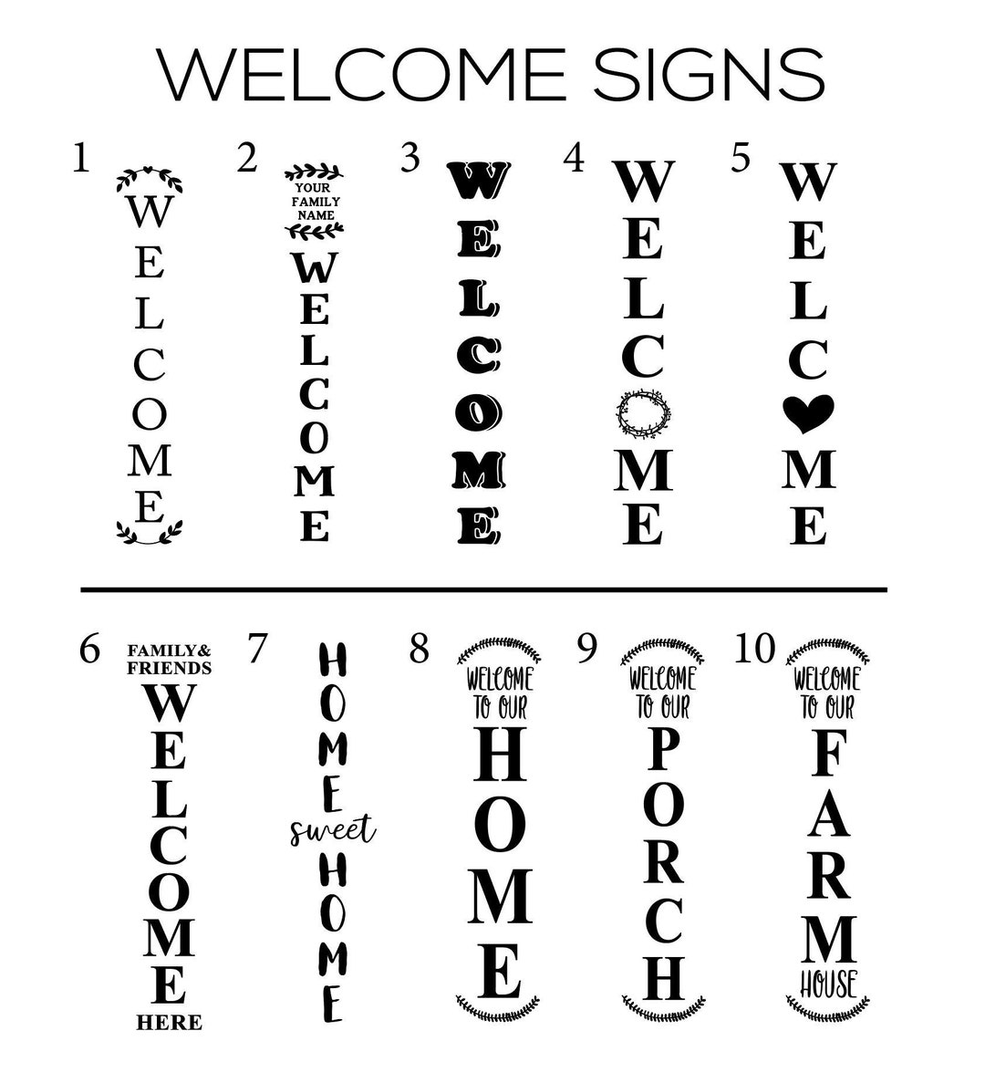Welcome Signs Decal - Free Shipping!! - Etsy