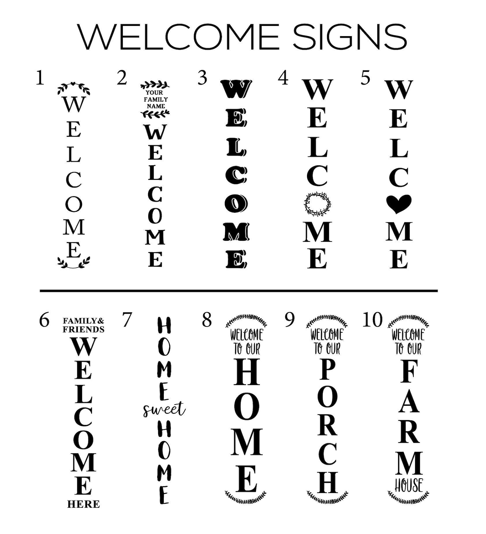 Welcome Signs Decal Free Shipping - Etsy