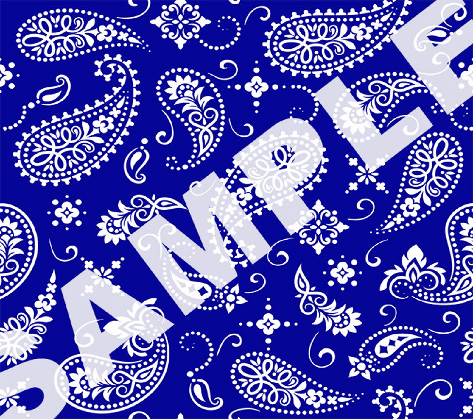 Blue Bandana Pattern Sublimation Tumbler Template Design for - Etsy