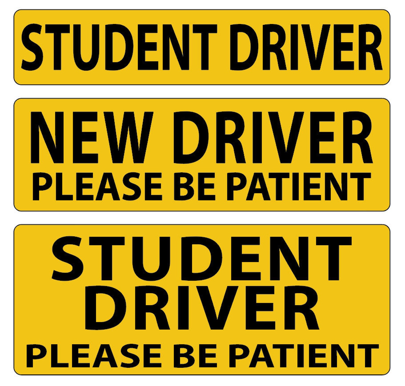 Student Driver New Driver Magnets 3 Sizes to Choose From - Etsy UK