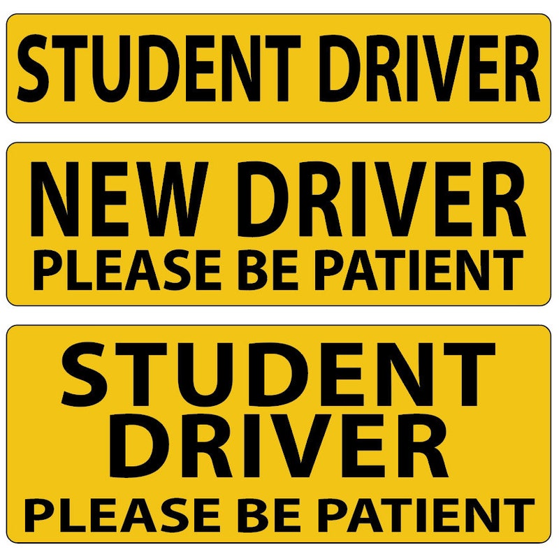 Student Driver Sticker - Etsy