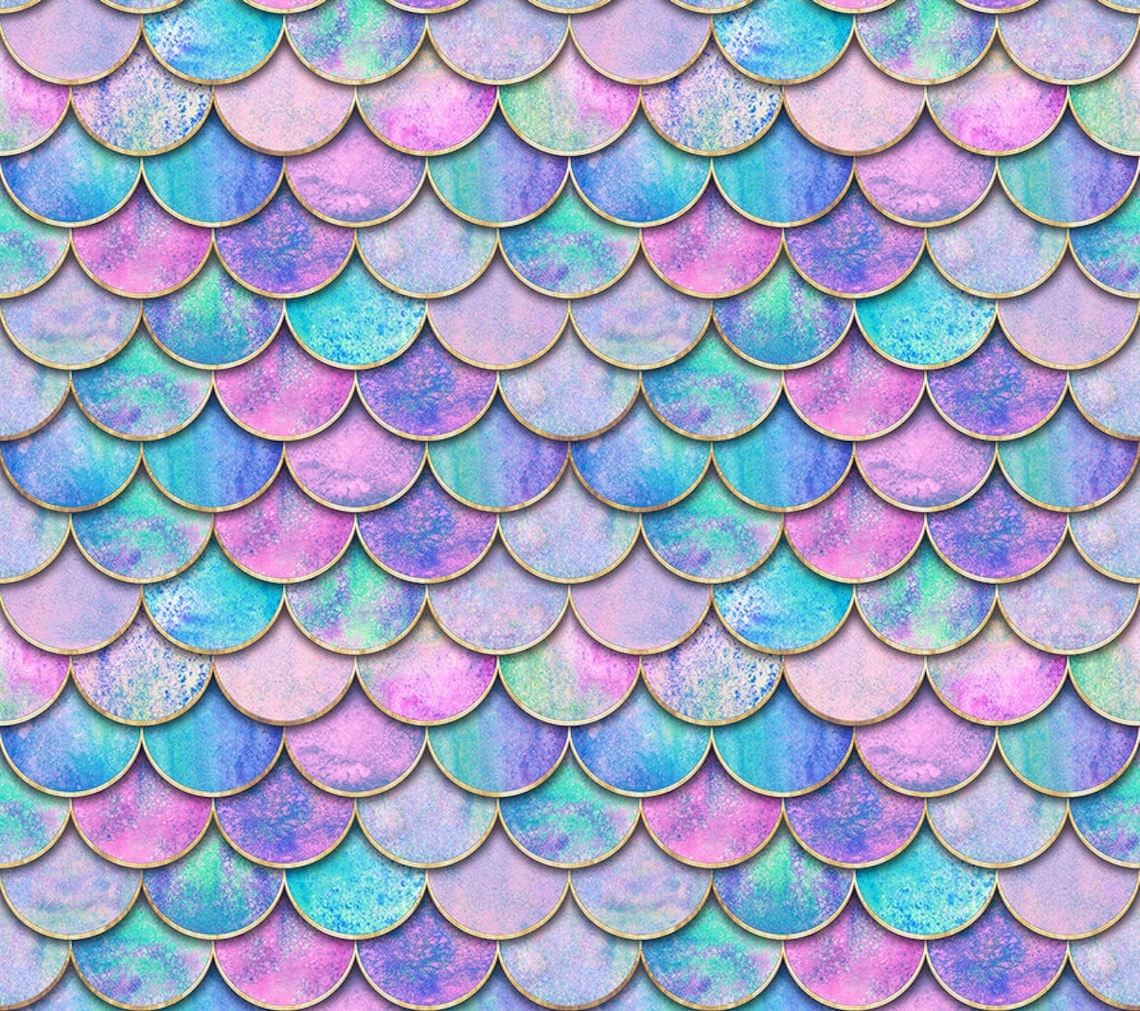 6 Gorgeous Mermaid Scales Patterns Tumbler Template Design for | Etsy