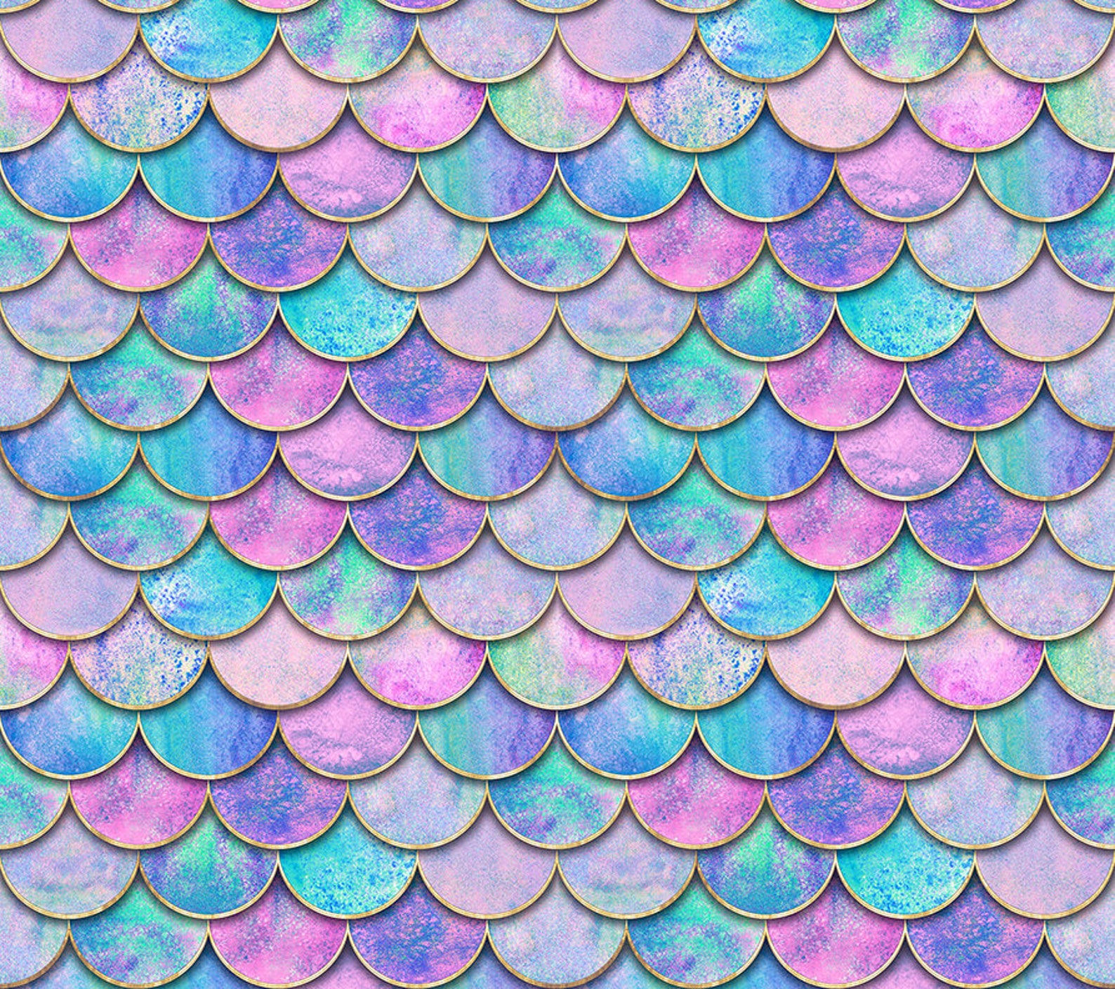 6 Gorgeous Mermaid Scales Patterns Tumbler Template Design for | Etsy