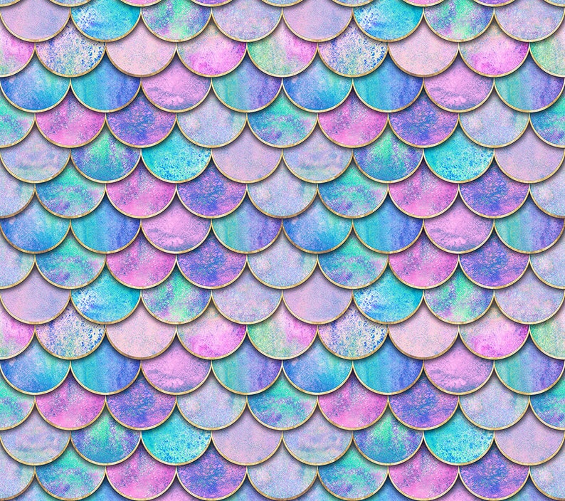 6 Gorgeous Mermaid Scales Patterns Tumbler Template Design for | Etsy