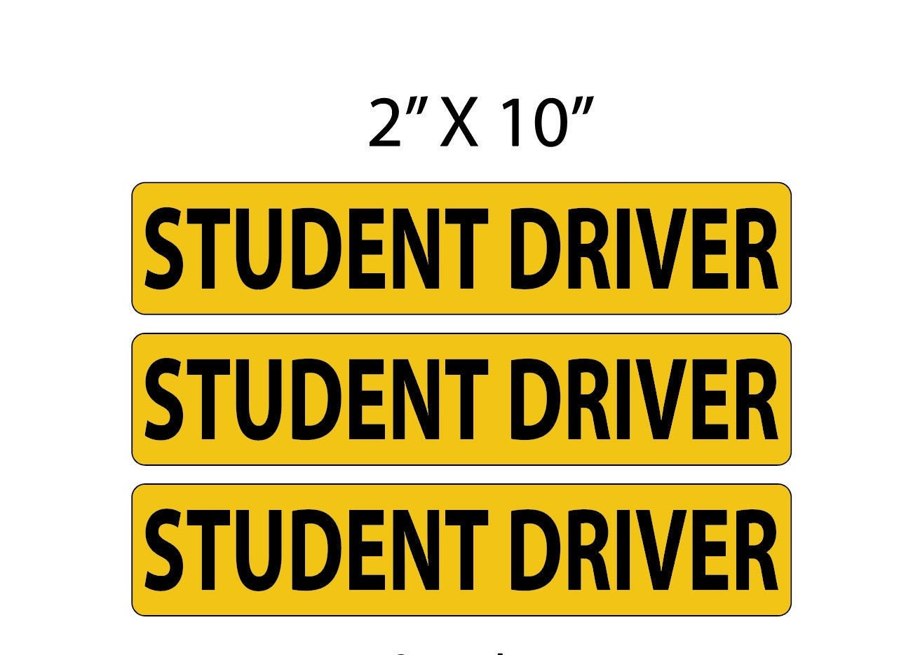 Student Driver New Driver Magnets 3 Sizes to Choose From | Etsy