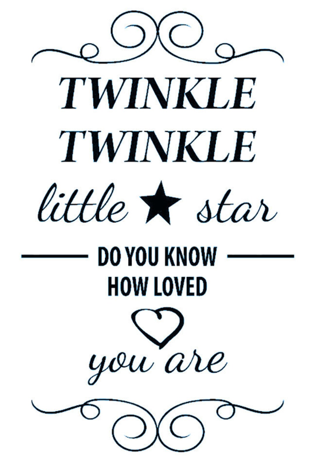 Twinkle Twinkle Kids Room Wall Decal - Free Shipping! - Etsy