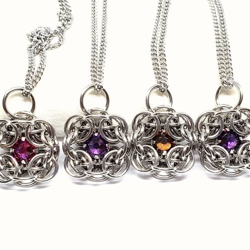 Chainmaille Tutorial Japanese Flower Chain Maille Earrings - Etsy