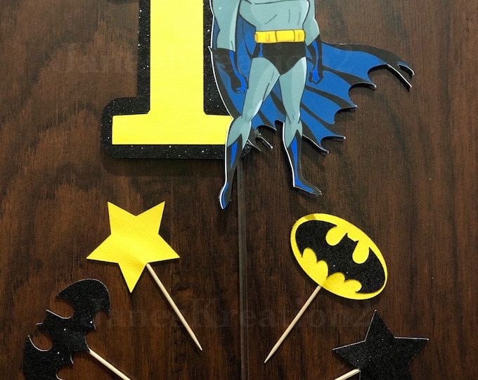 Bat Cake Topper, Superhero Birthday, Superhero Cake Topper, Kids ...