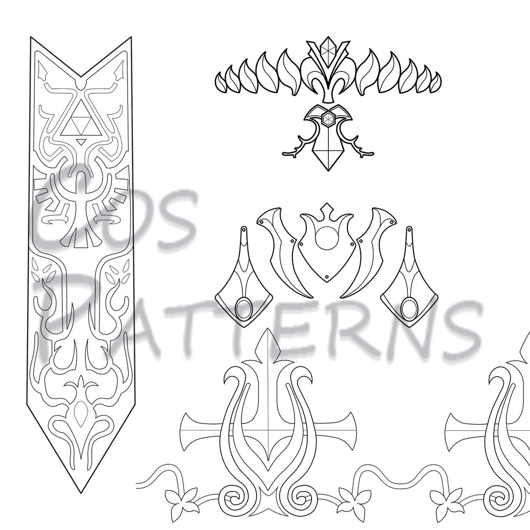 Zelda Twilight Princess Cosplay Pattern – Crown, Dress, Tabard (PDF ...